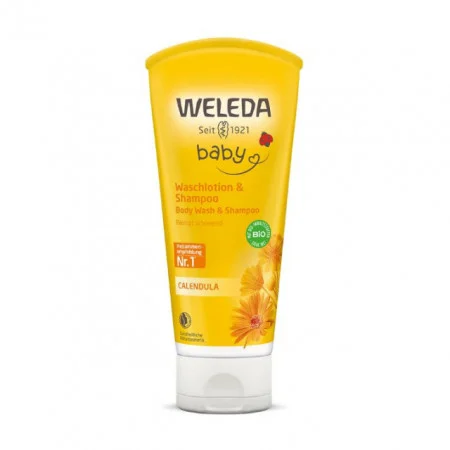 WELEDA BABY ŠAMPON I GEL ZA TUŠIRANJE OD NEVENA 200ML 1+1