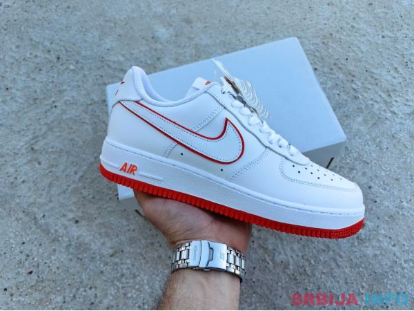 Nike Air Force White Picante Red