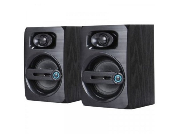 SPK-B23 * Gembird Stereo zvučnici black Wood, 2.5 inch, 6W RMS (2x3W) USB pwr, volume control, 3,5mm