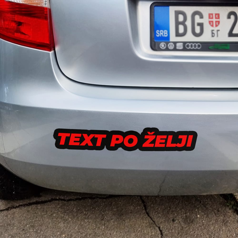 AUTO STIKER SA TEKSTOM PO ŽELJI – KONTURNI