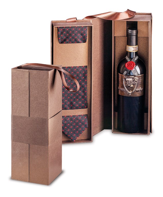 Kutija za vino sa kravatom (bez flaše)