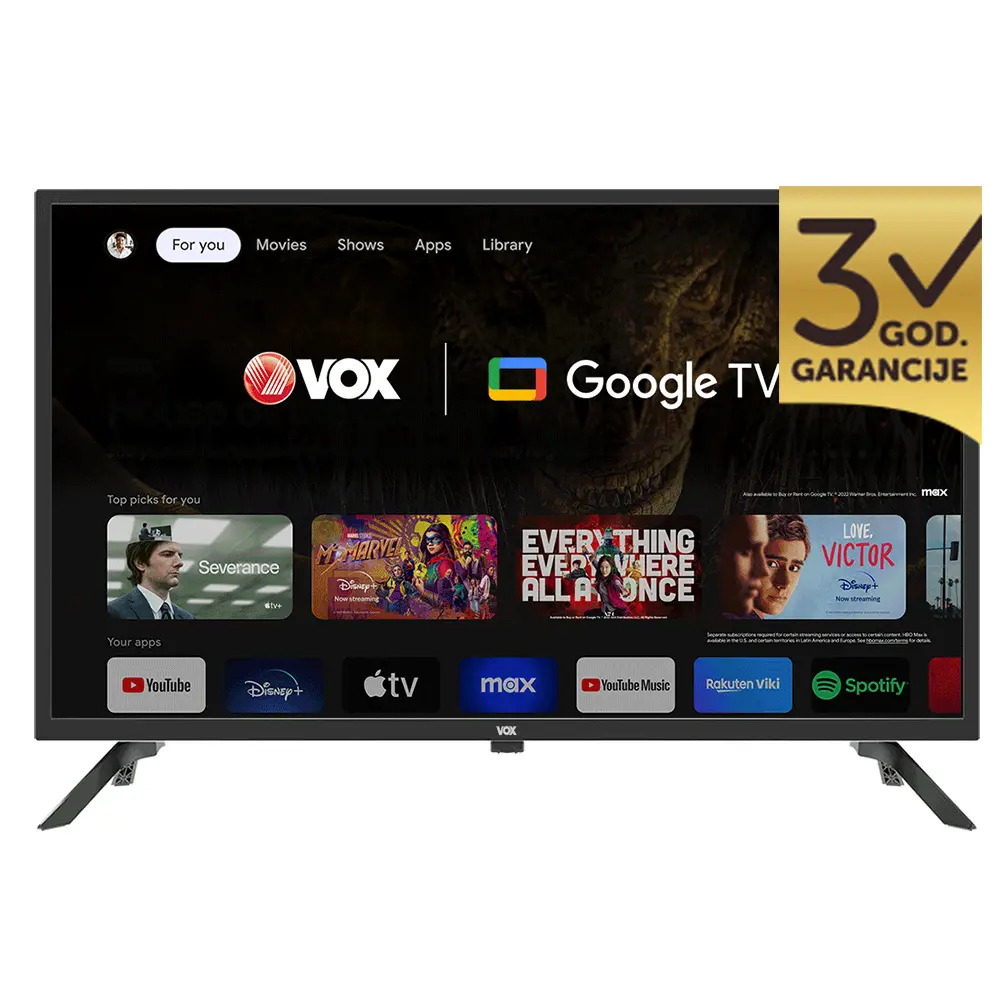 VOX Televizor 32GOH300B 32", Smart, LED, HDR, Crni