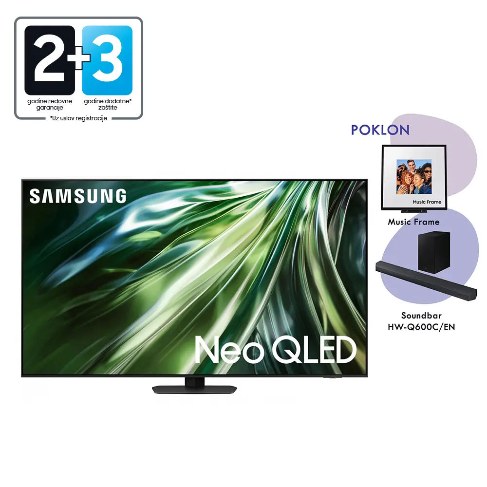 Samsung QE75QN90DATXXH Smart Televizor, 75", 4K Neo QLED, Crni
