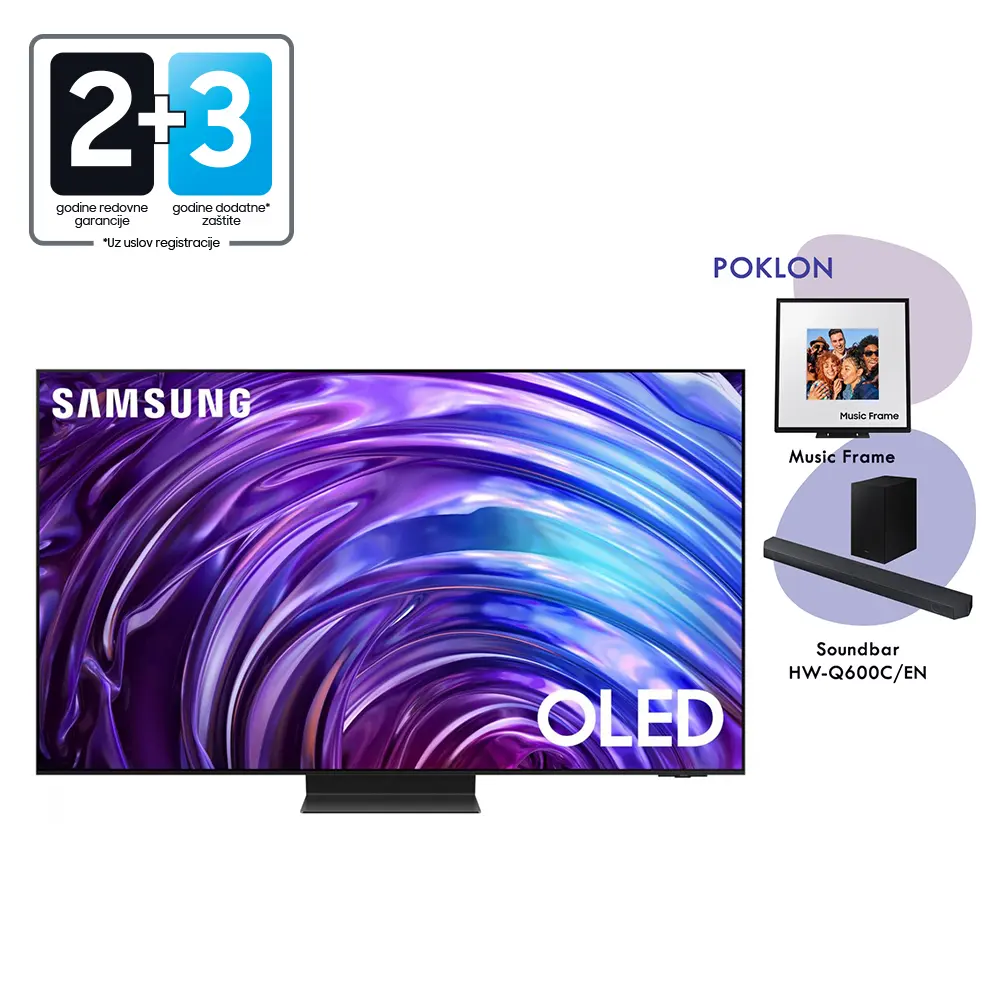 Samsung QE65S95DATXXH Smart Televizor, 65", 4K Neo OLED, Crni