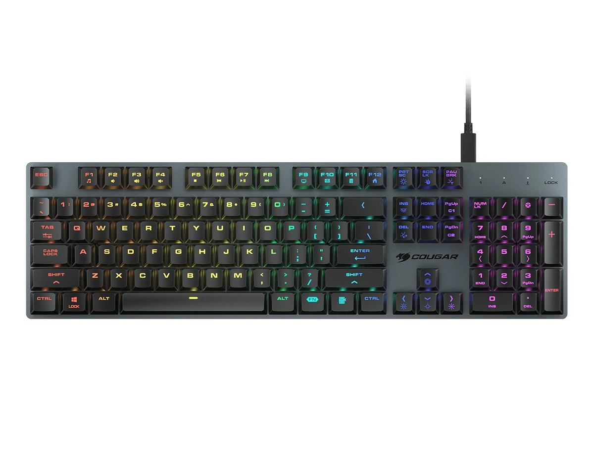 Cougar Gaming Luxlim Low Profile RGB mehanička gejmerska tastatura crna