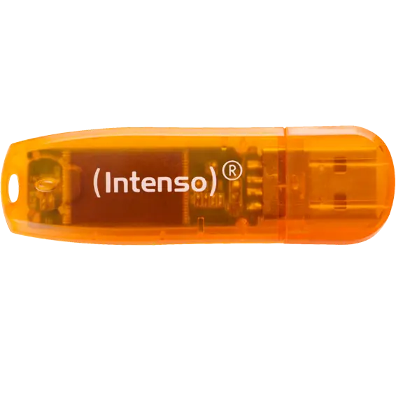 INTENSO USB Flash drive 64GB Hi-Speed USB 2.0 Rainbow Line narandžasti