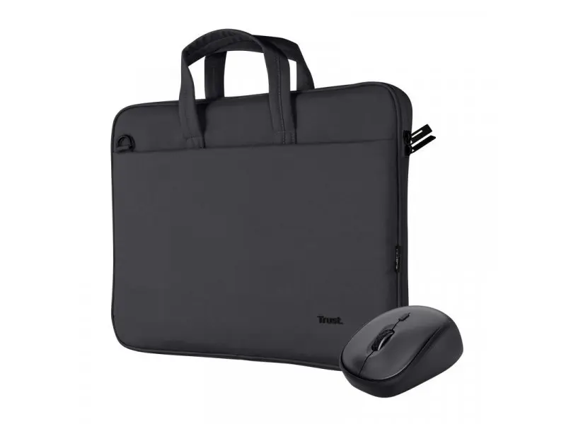 TRUST Torba za laptop + miš 16'' Bologna Eco, Crna