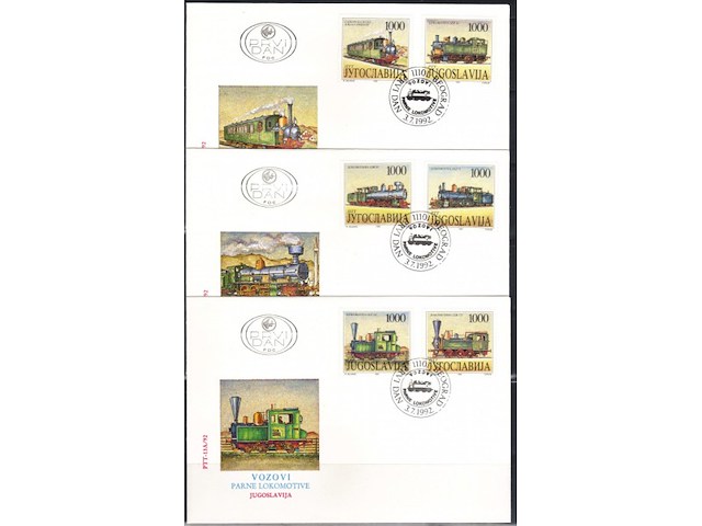 Parne lokomotive 1992.,FDC