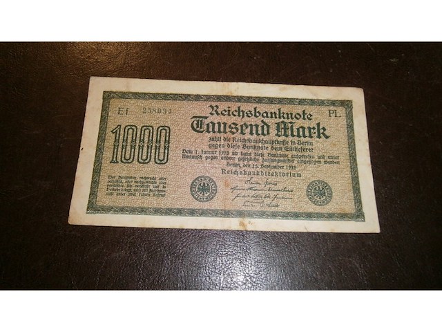 GERMANY 1000 MARK 1922 ( 1 )