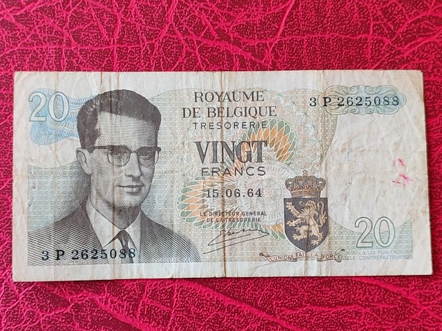 Belgija 20 FRANAKA 1964