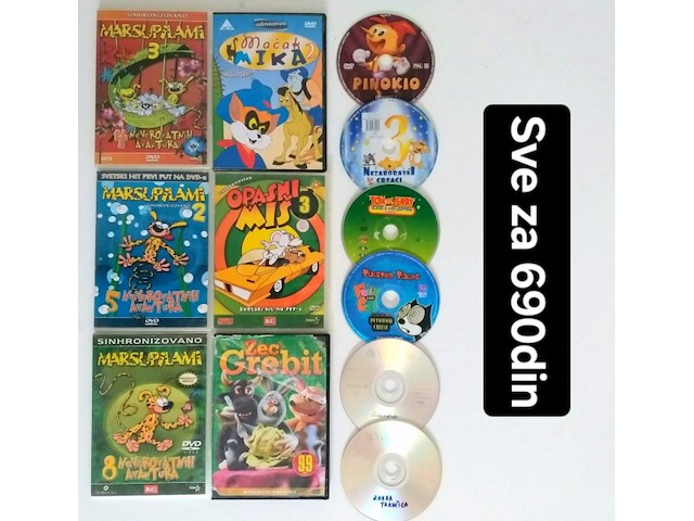 DVD crtaći Marsupilami Opasni Miš Pinokio