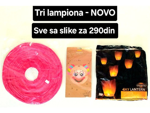 Tri lampiona - NOVO