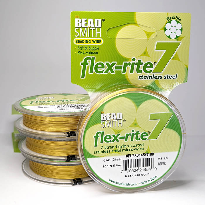 Sajla čelična Flex-rite® _7 struna 0,35mm – METALLIC GOLD (30m)