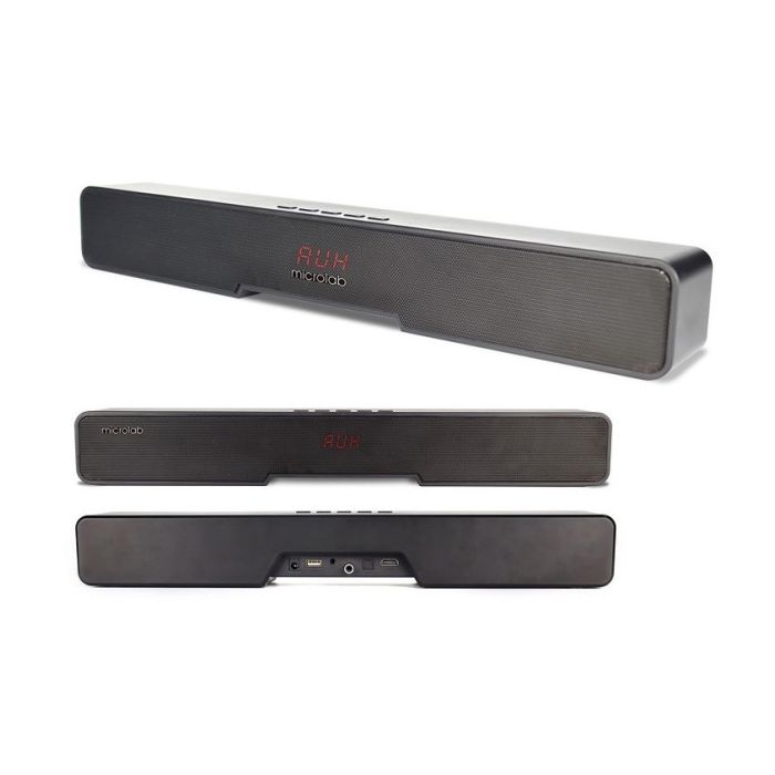 Microlab Onebar02 LED Bluetooth speaker soundbar 2x15W, USB, HDMI, AUX, Optical, Coaxial, black