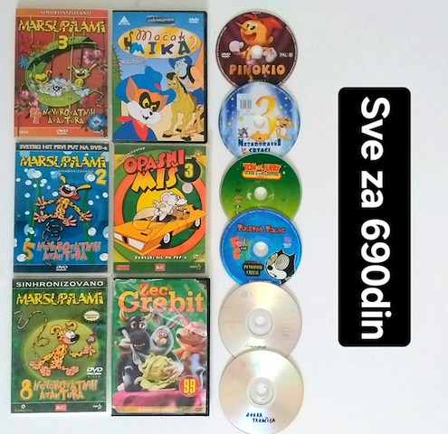 DVD crtaći Marsupilami Opasni Miš Pinokio