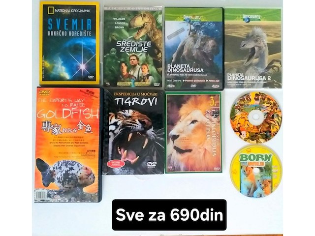 DVD dečiji filmovi Dinosaurus Lav Tigar Svemir