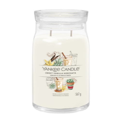 Sweet Vanilla Horchata Signature mirisna sveća - velika tegla (vanila, narandća, jasmin, sandalovina...)