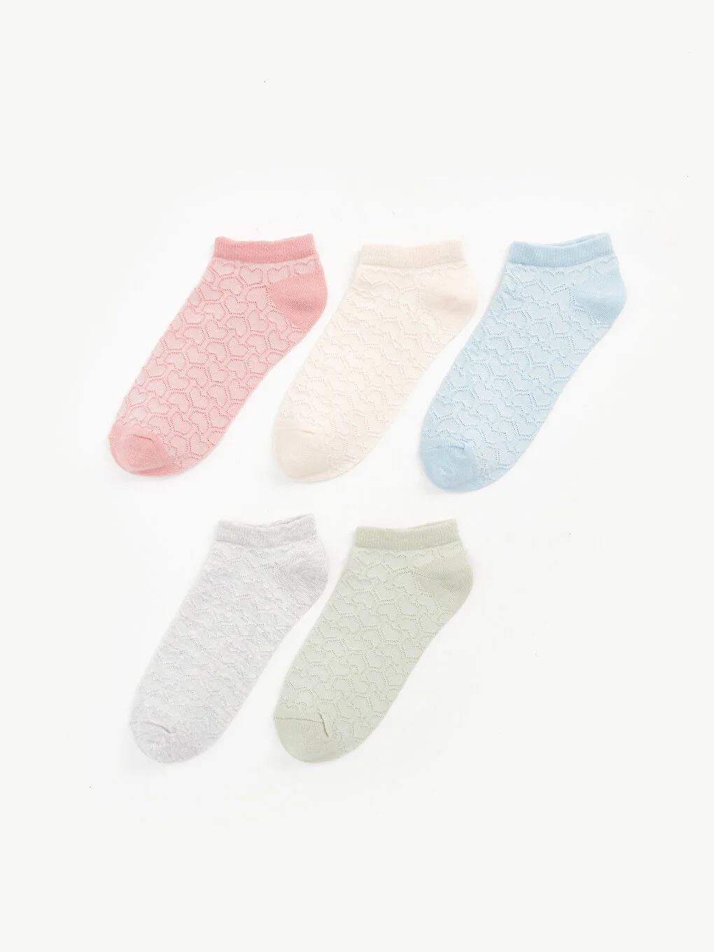 LCW DREAM 5 pari ženskih kratkih čarapa do članka sa dezenom
