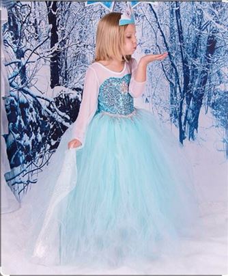 Elza Elsa Frozen kostim haljina model E dugi plašt