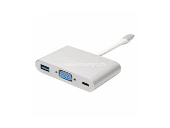 Adapter konverter USB 3.1 Tip C-USB 3.0/VGA/USB Tip C PD Kettz UVA-23