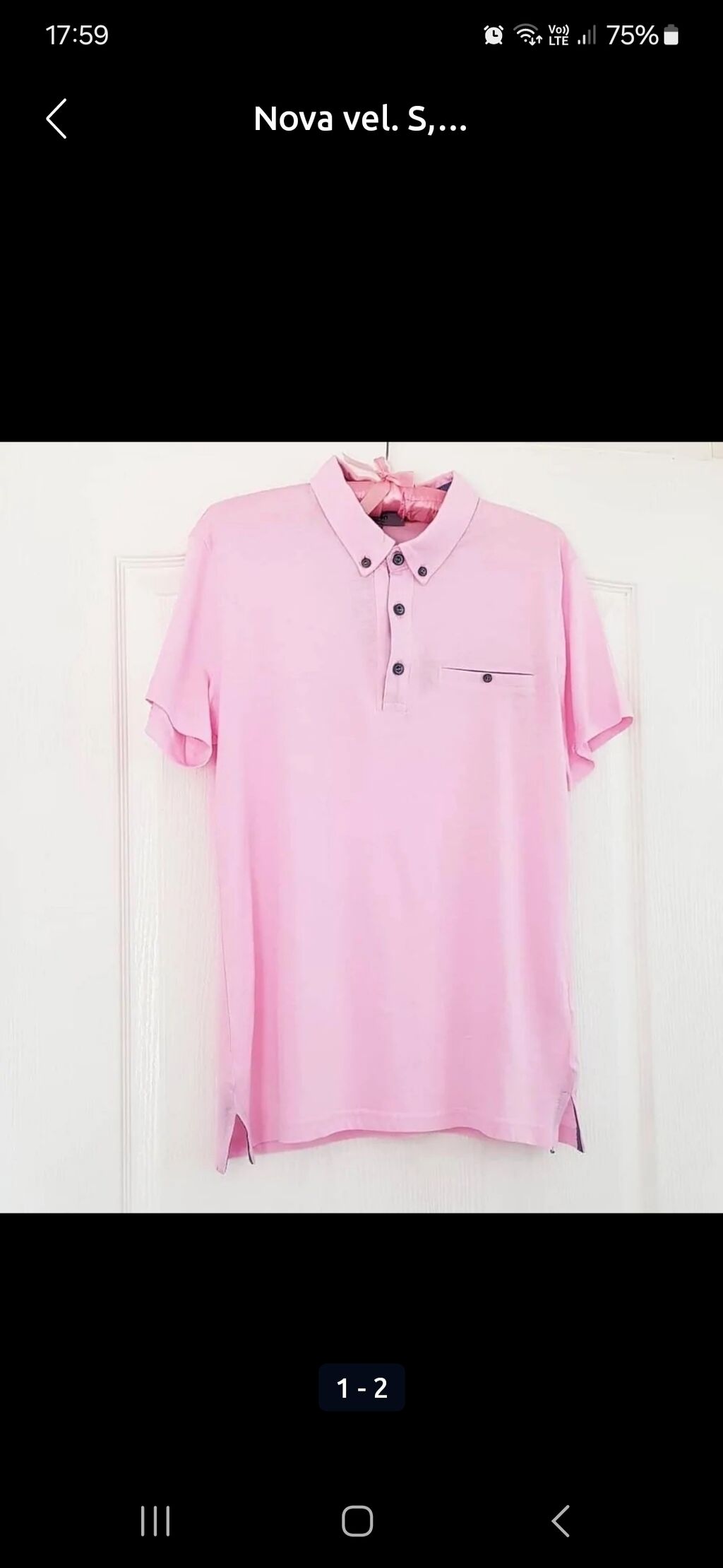 Men's T-shirt S (EU 36), bоја - Roze