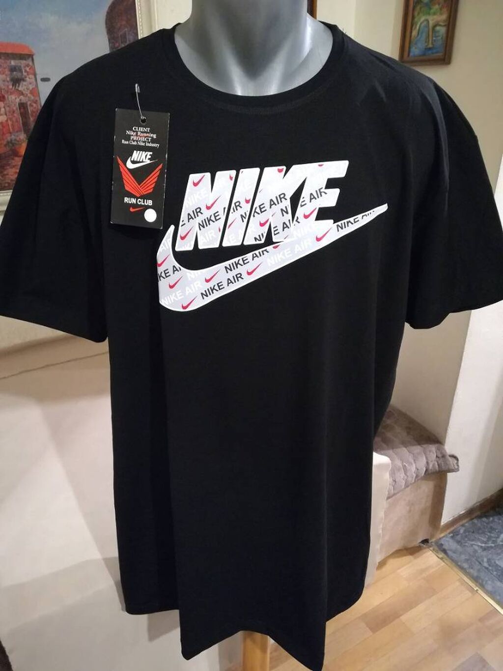 Men's T-shirt Nike, 5XL (EU 50), bоја - Crna