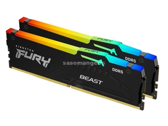 Kingston DIMM DDR5 64GB (2x32GB kit) 6000MT, s KF560C36BBEAK2-64 FURY Beast RGB EXPO