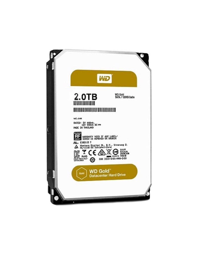 WD 2TB 3.5" SATA III 128MB 7.200 WD2005FBYZ Gold hard disk