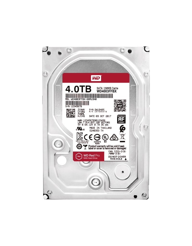 WD 4TB 3.5" SATA III 256MB 7.200 WD4003FFBX Red Pro hard disk
