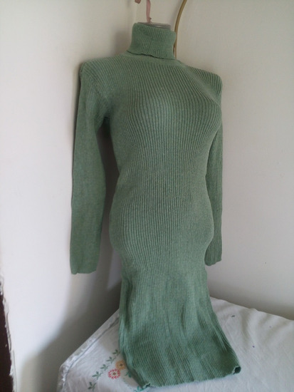 Nova zelena topla rolka haljina S/M