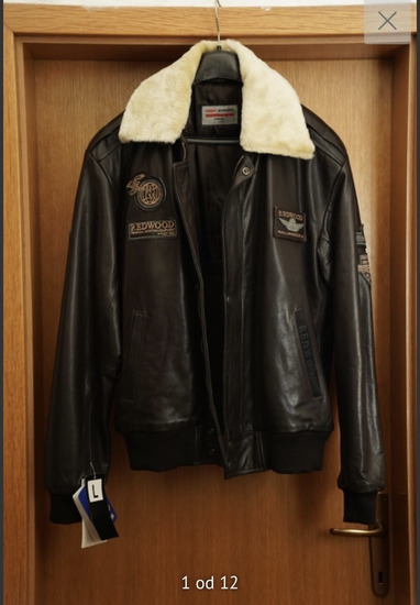Sniženo kožna pilotska jakna – Redwood