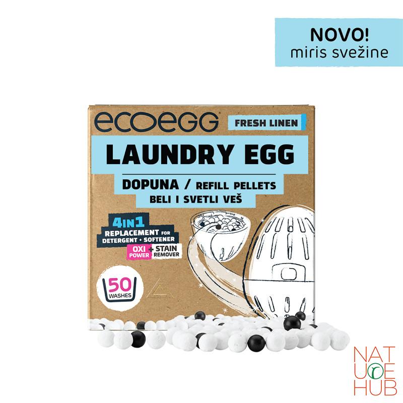 ECOEGG 4u1 dopuna za deterdžent i omekšivač za beli i svetli veš, Miris svežine -50 pranja