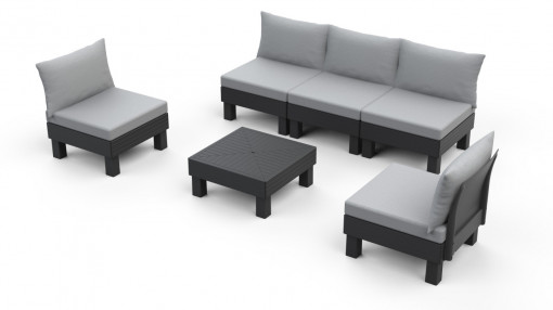 Baštenski set Cantara elements 5 seater, grafit