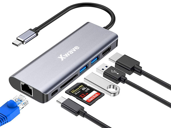 Xwave TIP-C na HDMI/USB3.0/SD/RJ-45/TIP-C/ 6in1 adapter