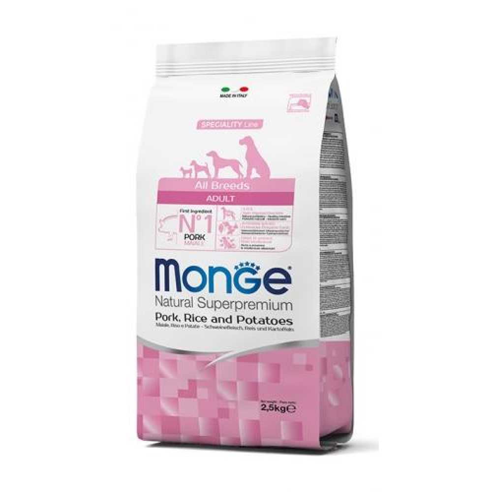 Monge hrana za pse Adult All breeds - Svinjetina, pirinač i krompir 12kg