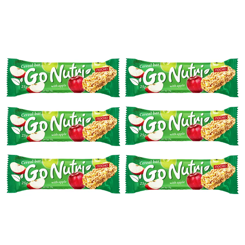 Vitalia Go nutri bar, Jabuka, 25g, 6 komada