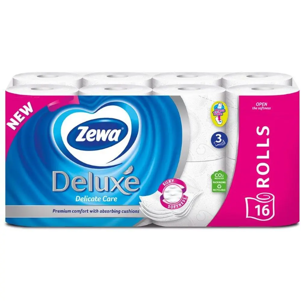 ZEWA Delux Pure White Toalet papir, 16/1