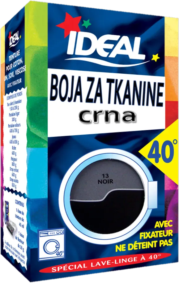 IDEAL Boja za tekstil, Crna