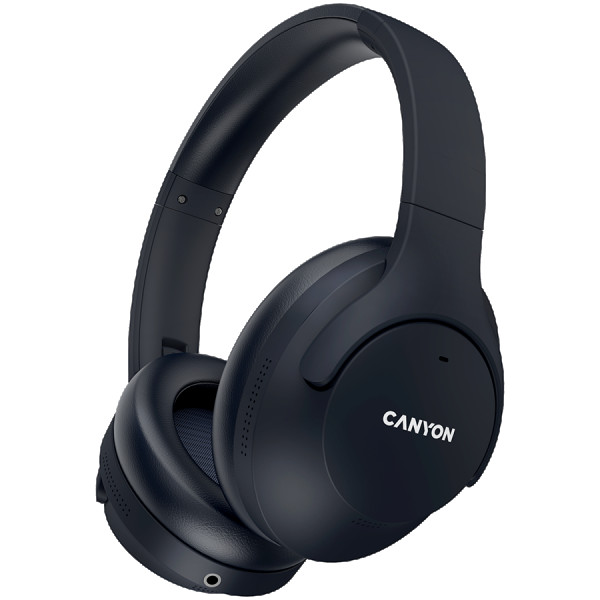 CANYON OnRiff 10, Canyon Bluetooth headset,with microphone,with Active Noise Cancellation function, BT V5.3 AC7006, battery 300mAh, Type-C charging plug, PU material, size:175*200*84mm, charging c...