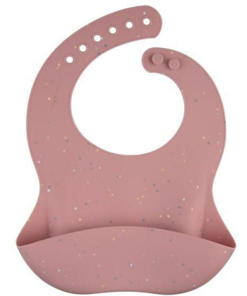 Canpol Babies silikonska portikla za bebe sa džepom Dots 51/029 pink