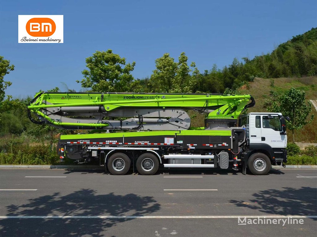 Nova Zoomlion Cement Conveying Pumping Machinery na šasiji Sitrak 52M Concrete Pump Truck pumpa za beton