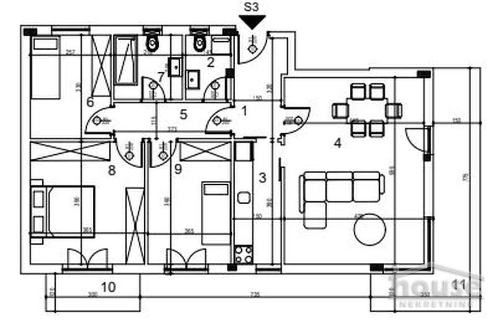 Stan,NOVI SAD,LIPOV GAJ 95m2,171240€ , ID: 1061423