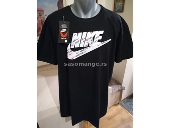 Nova muska pamucna markirana majica Nike Crna 3XL Novo Veliki model