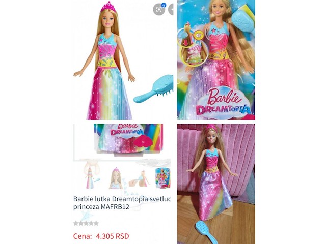 BARBIE DREAMTOPIA -svetlucava princeza