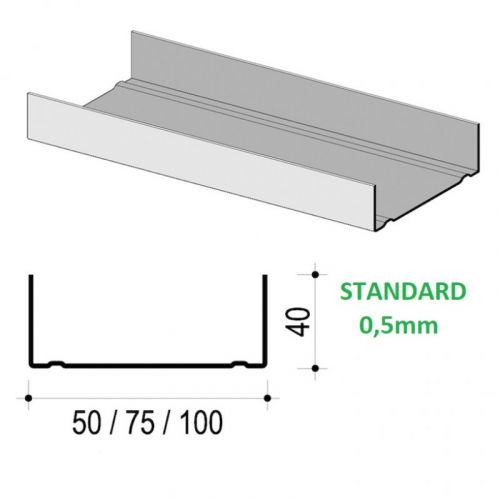 UW Profil 0.5 50 mm 3 m