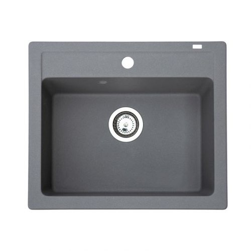 Metalac granitna usadna sudopera xQuadro 60 siva 600x500 Ø90