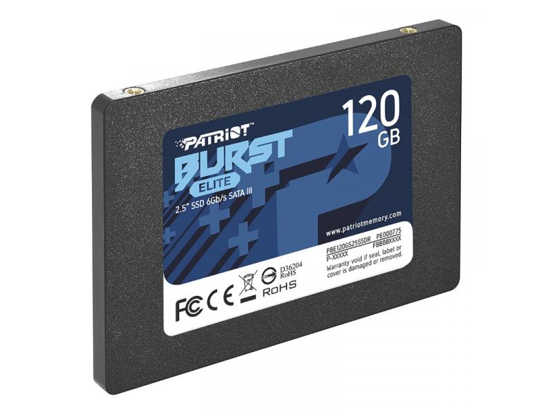 PATRIOT SSD 2.5 SATA3 6GB/S 120GB BURST ELITE 450MBS/320MBS PBE120GS25SSDR CENA