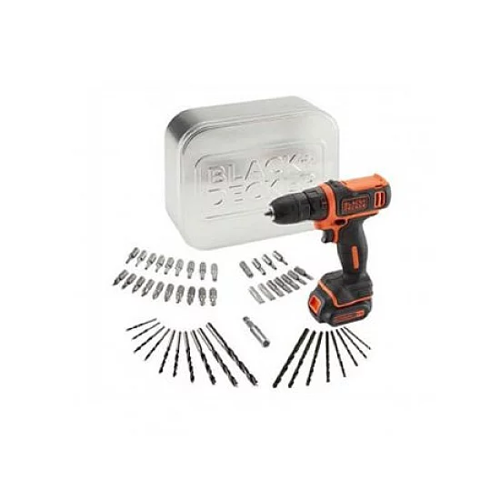 BLACK&DECKER BDCDD12A80T AKUMULATORSKA BUŠILICA ODVIJAČ 10.8 LI-ION + LIMENKA + PRIBOR CENA