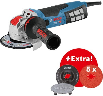 Bosch GWX 19-125 S ugaona brusilica i 5 X-LOCK fiber disk