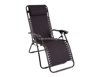 Baštenska relax stolica crna DJ48067